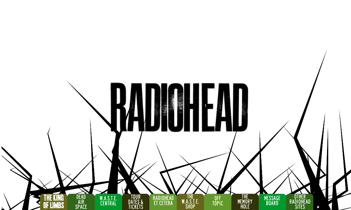 Radiohead.com Redesigned – Green Plastic Radiohead